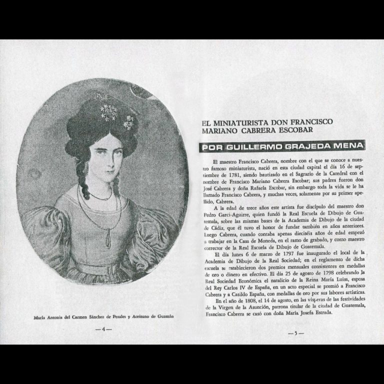 “El miniaturista don Francisco Mariano Cabrera Escobar” - Grajeda Mena